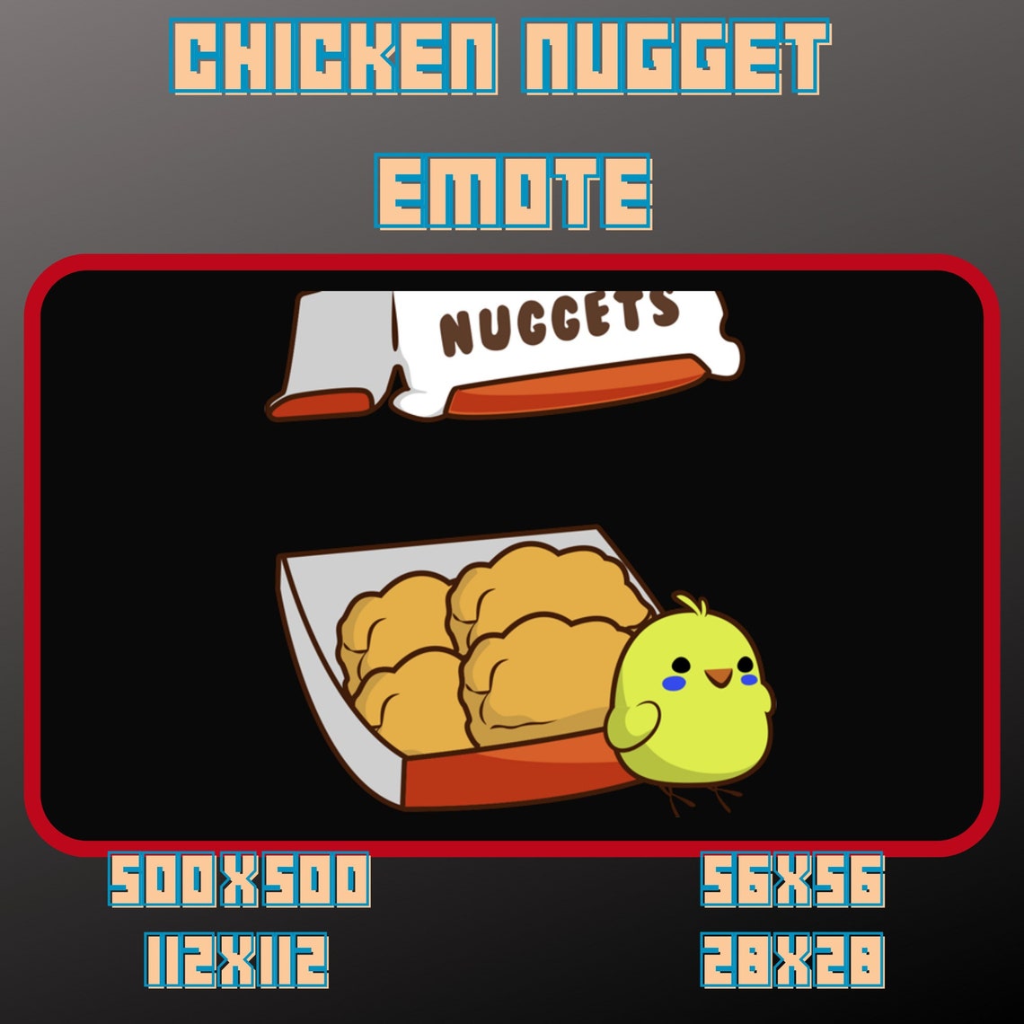 Animated Chicken Nugget Emote / Sub Badge / Twitch / Youtube / Discord ...