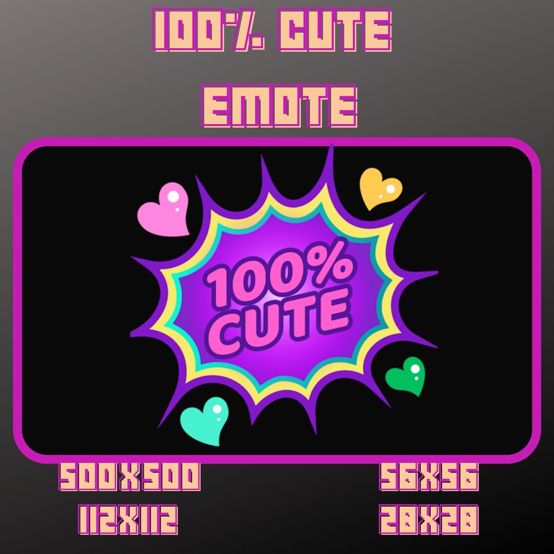 Animated 100% Cute Emote / Sub Emote / Twitch / Sub Badge / Discord ...