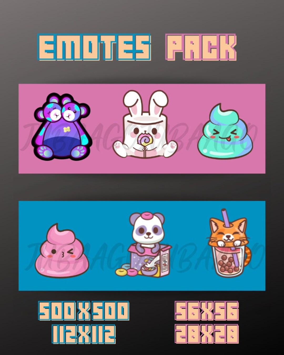 Animated Emotes Bundle / Sub Badge / Twitch / Youtube / Discord / Bit ...