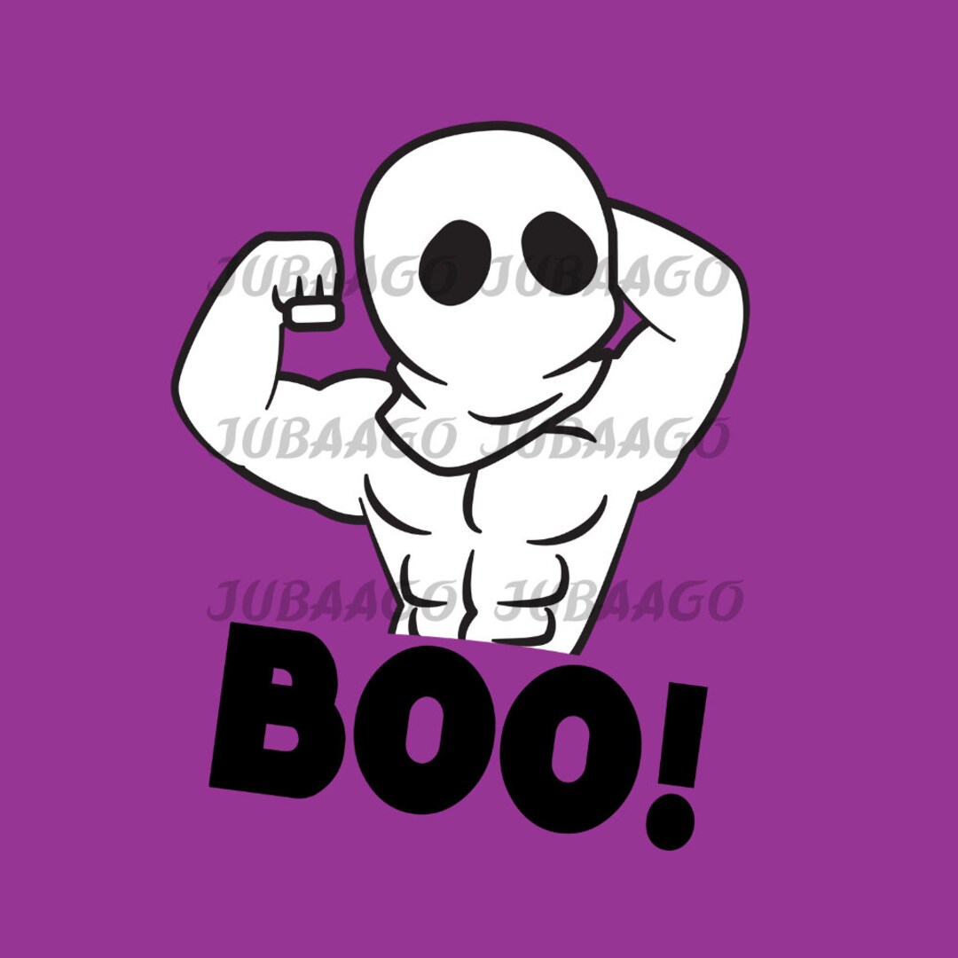Muscled Ghost SVG/PNG / Ghost Designs / Ghost Graphics / Ghost ...