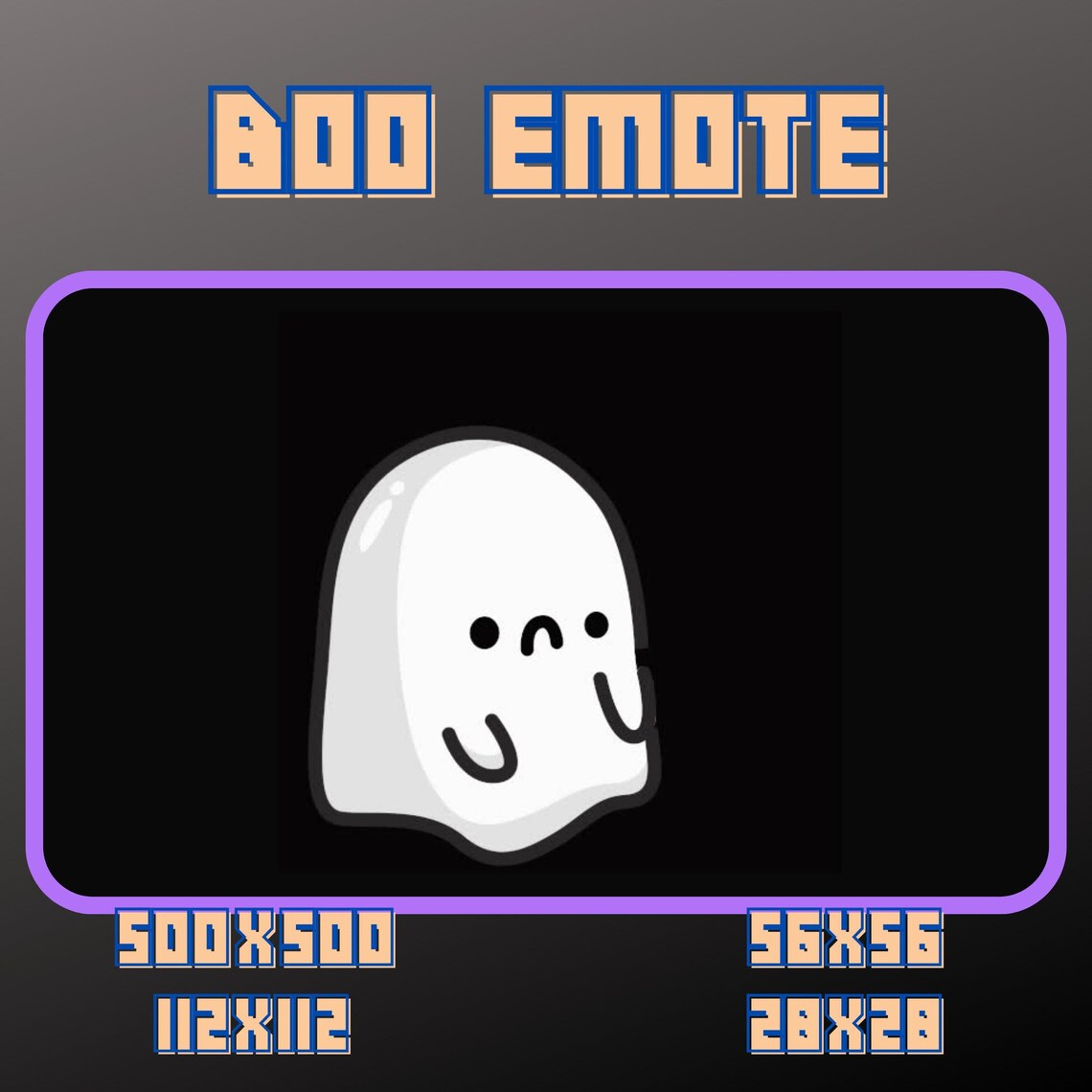 Animated Boo Ghost Emote / Sub Emote / Twitch / Youtube / Discord ...