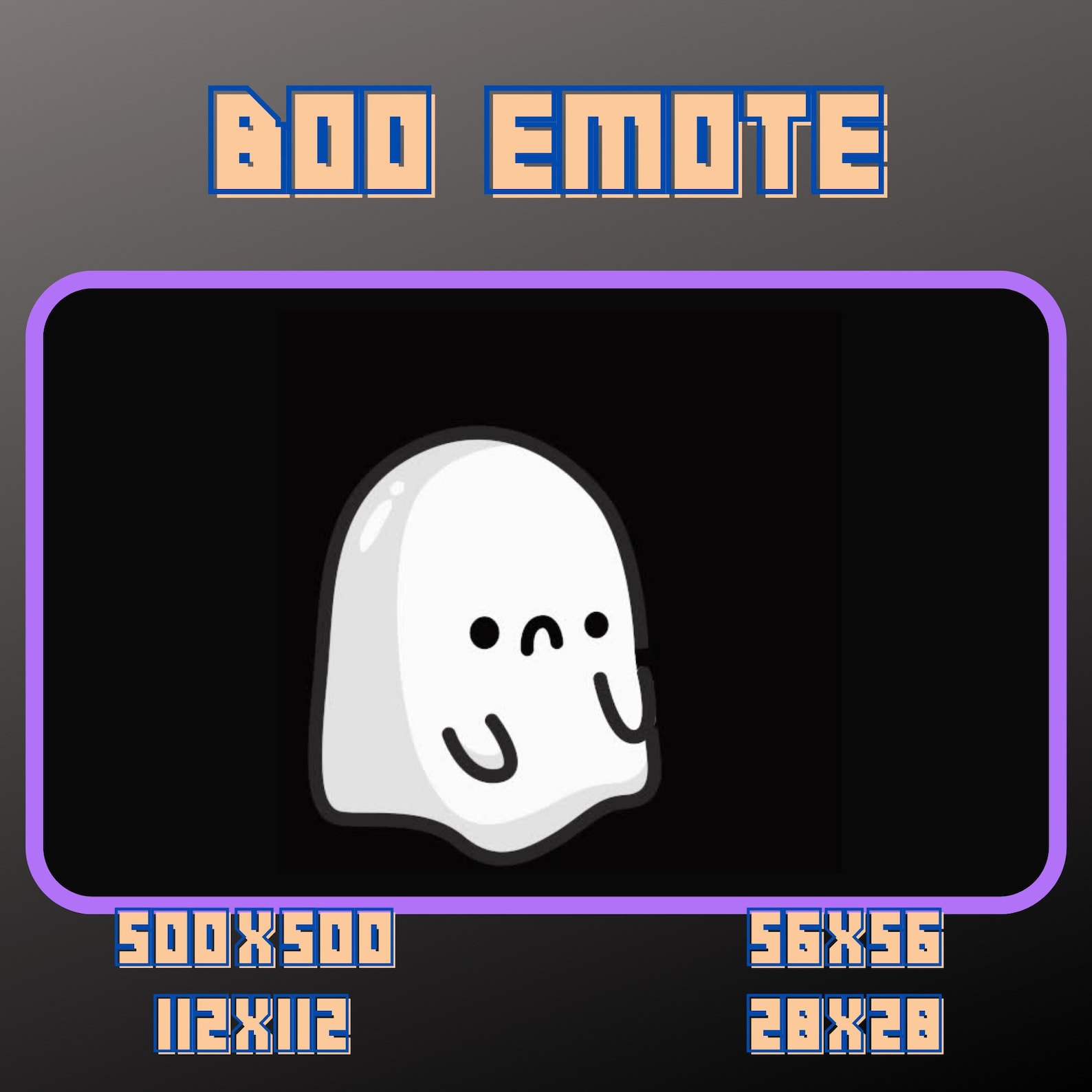 Animated Boo Ghost Emote / Sub Emote / Twitch / Youtube / Discord ...
