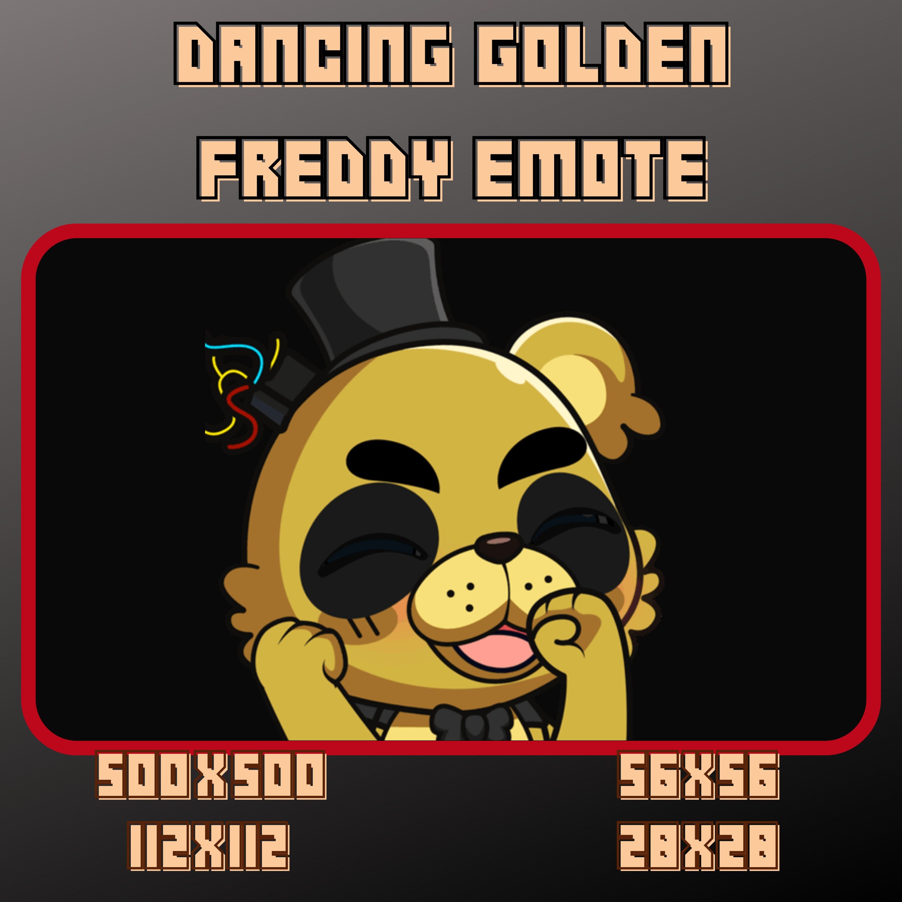 Animated Golden FNAF Bear Emote / Sub Emote/ Twitch / Streamer ...