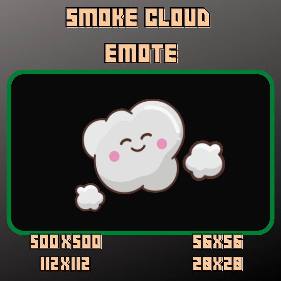 Animated Smoke Cloud Emote / Sub Emote / Twitch / Youtube / Discord ...