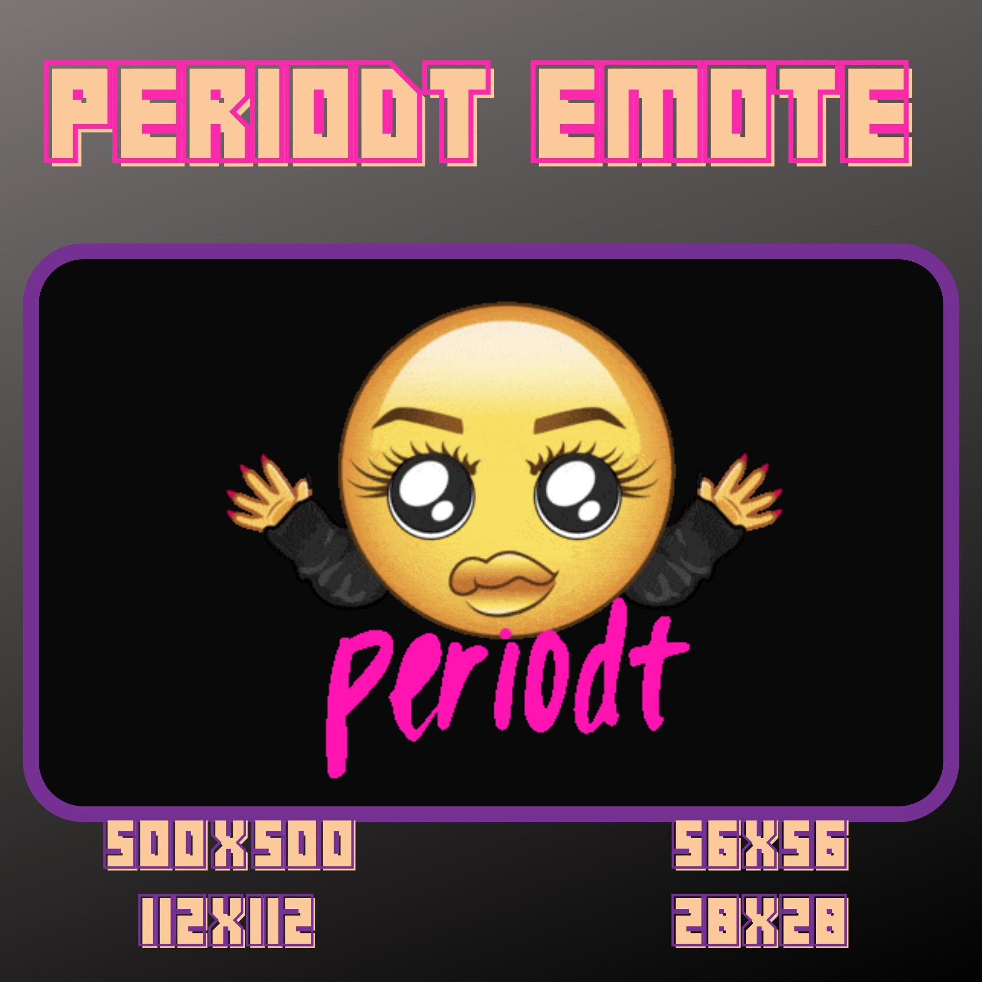 Animated Period Emoji Emote / Sub Badge / Twitch / Youtube / Discord ...