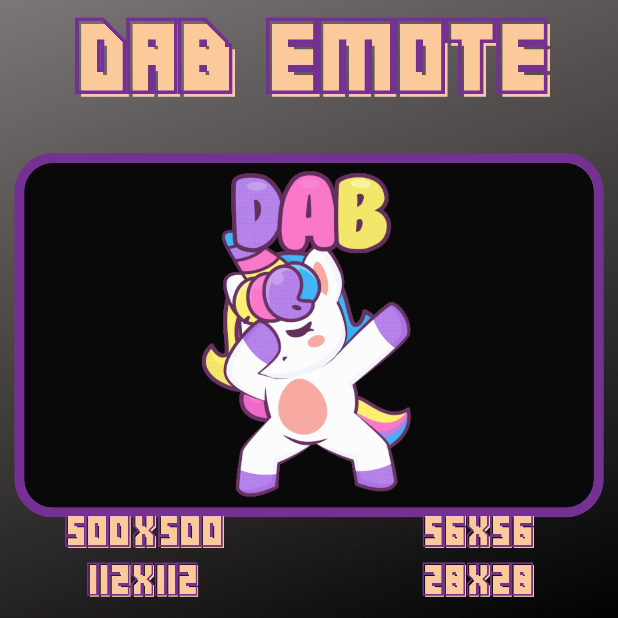 Animated Dab Unicorn Emote / Sub Emote / Twitch / Youtube / Discord ...
