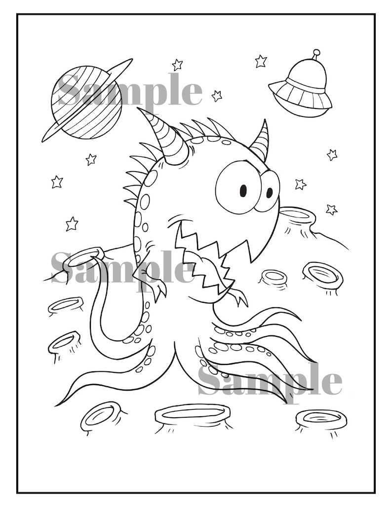 50 Astronaut Coloring Pages, Space Printable, Doodle Outline, Bundle ...