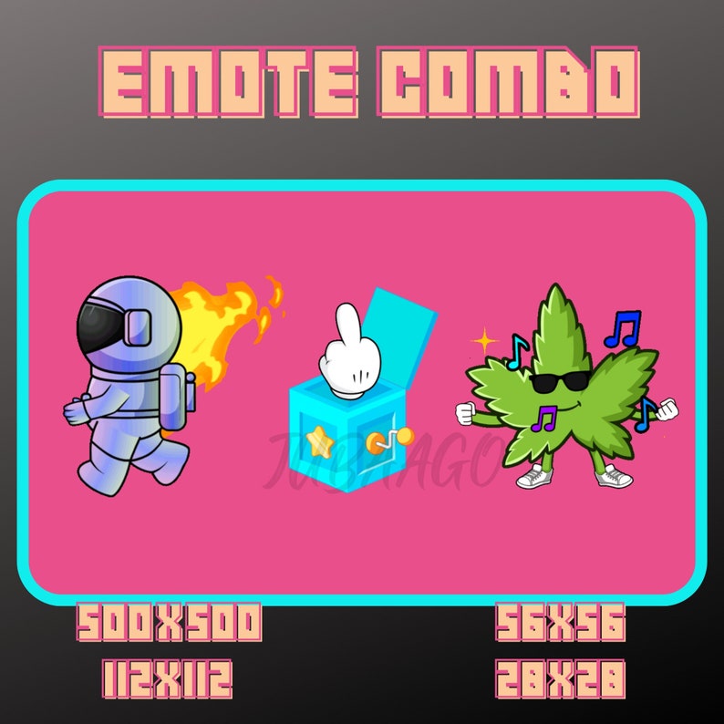 Paquete de gestos animados / Sub Emote / Twitch / Youtube / Discord ...