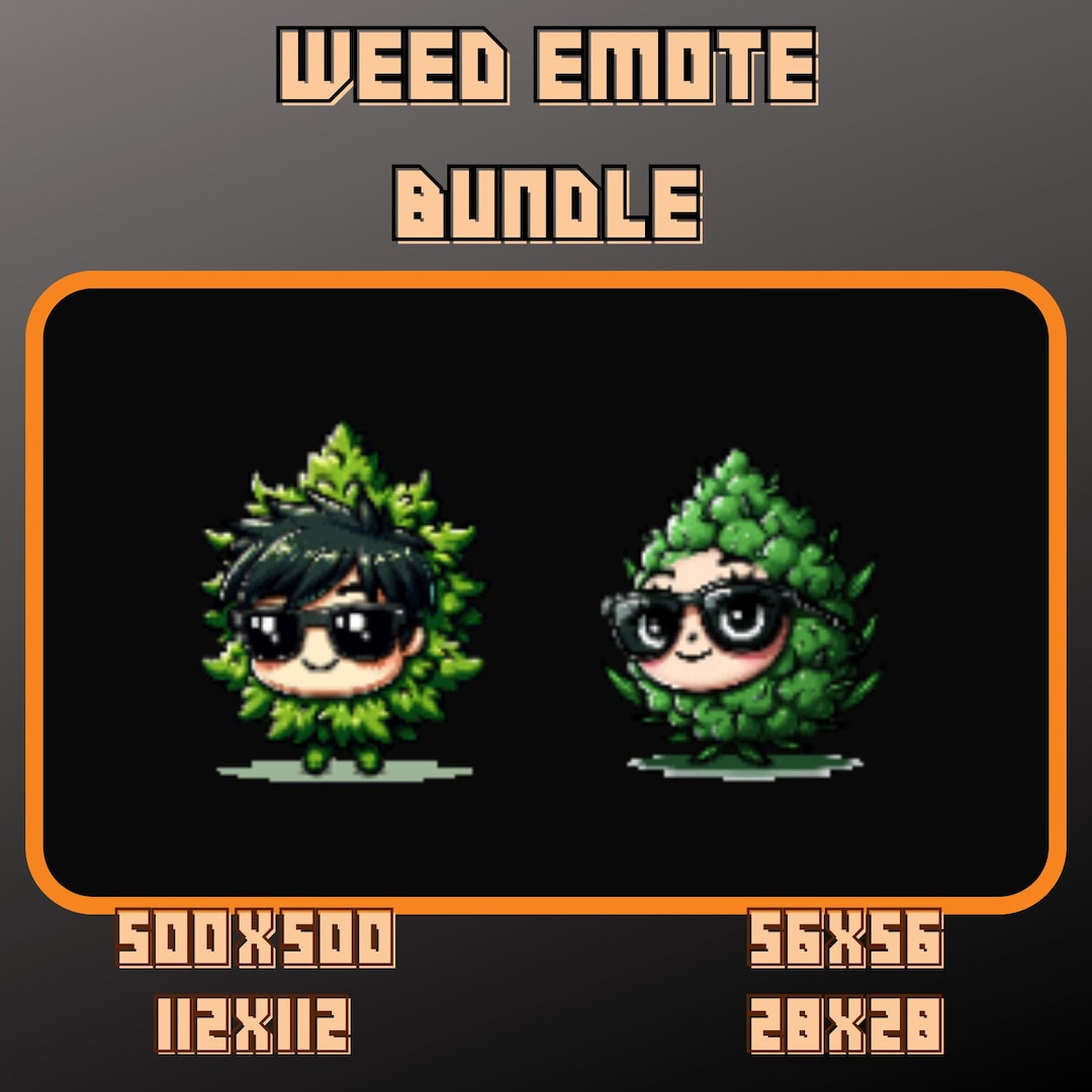 Animated Weed Emotes Bundle / Sub Emote / Twitch / Discord/ Premade ...