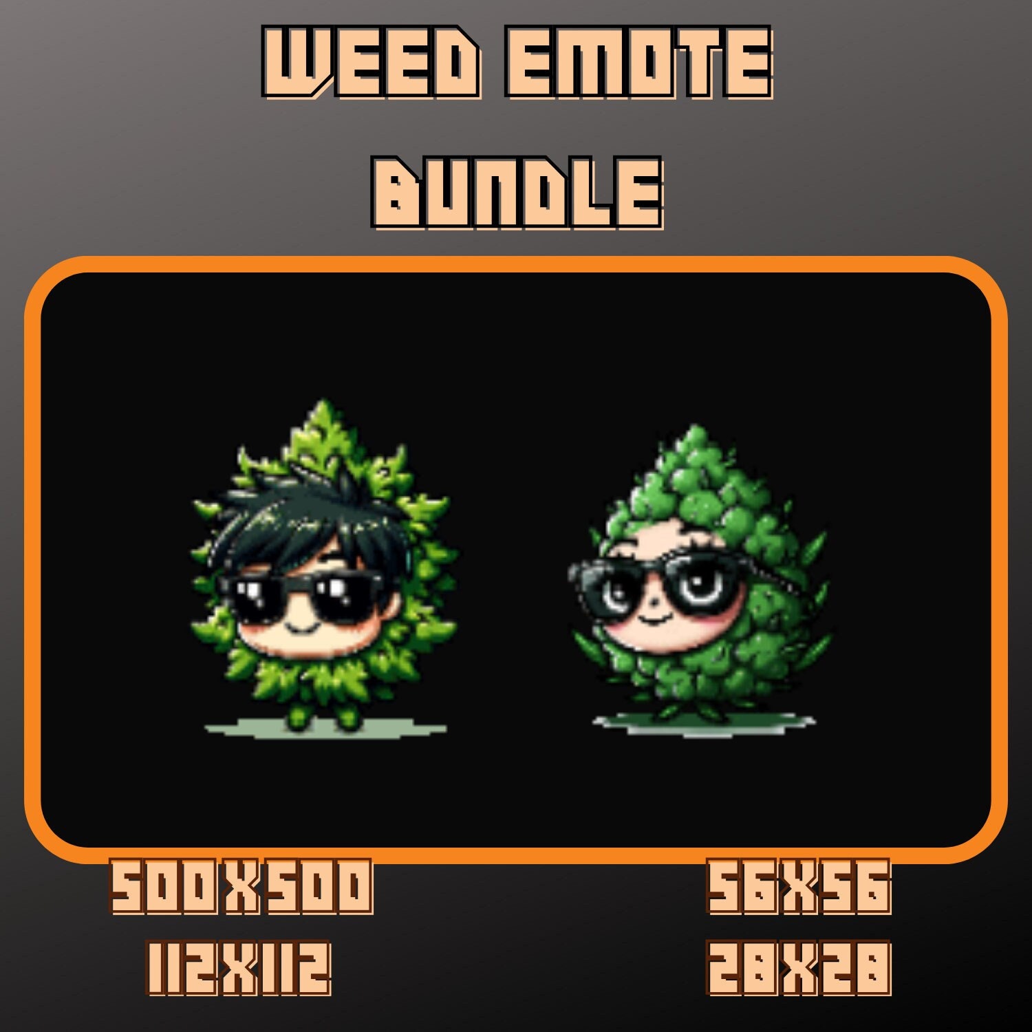 Animated Weed Emotes Bundle / Sub Emote / Twitch / Discord/ Premade ...