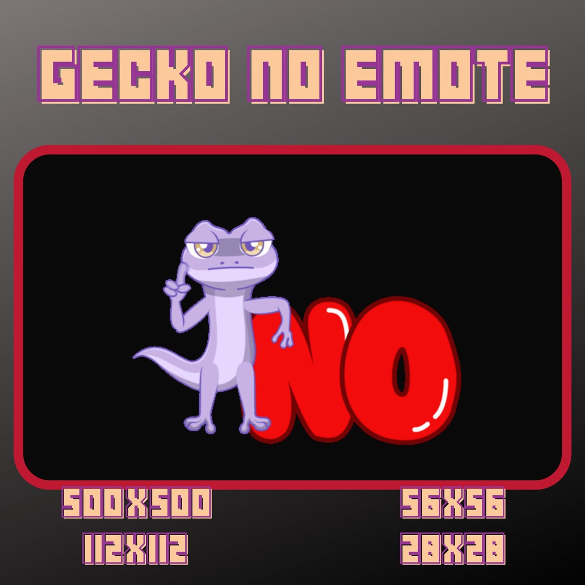 Animated SMH No Gecko Emote / Lizard Emote / Twitch / Community ...