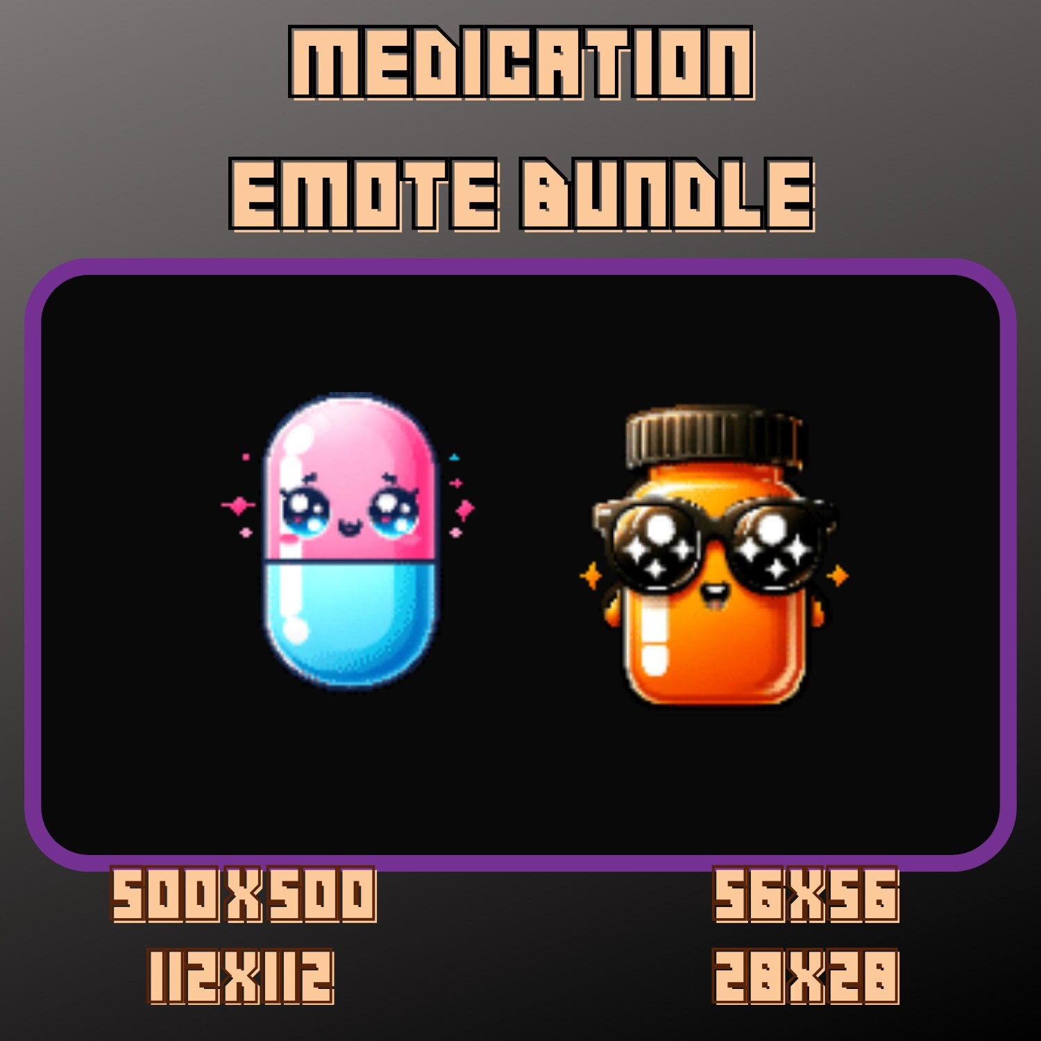 Animated Medication Emotes / Custom / Twitch Channel / Discord / Emotes ...