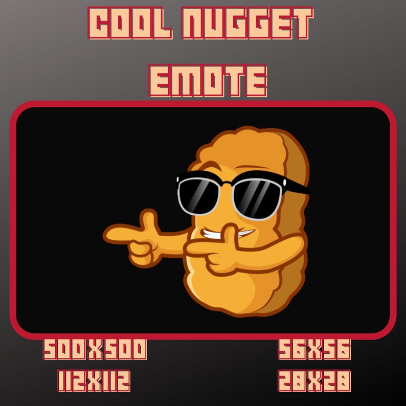 Animated Cool Nugget Emote / Sub Emote / Twitch / Youtube / - Etsy