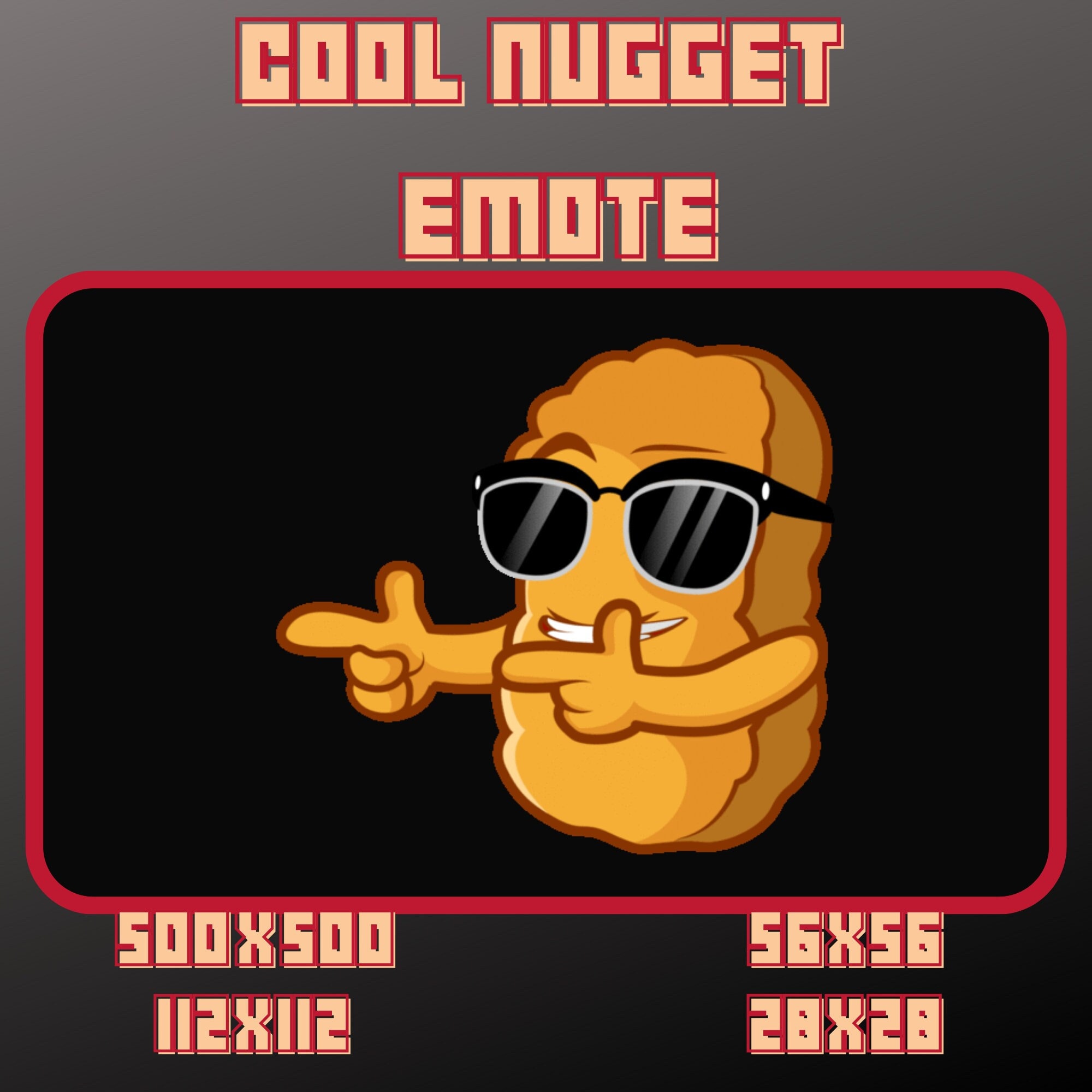 Animated Cool Nugget Emote / Sub Emote / Twitch / Youtube / - Etsy