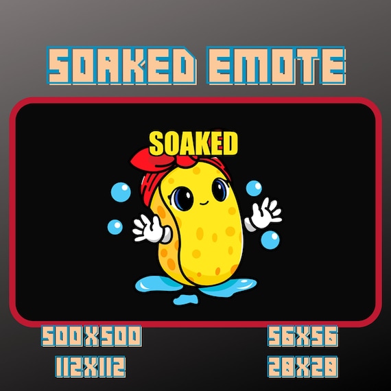 Animated Wet Sponge Emote / Sub Emote / Twitch / Youtube / | Etsy