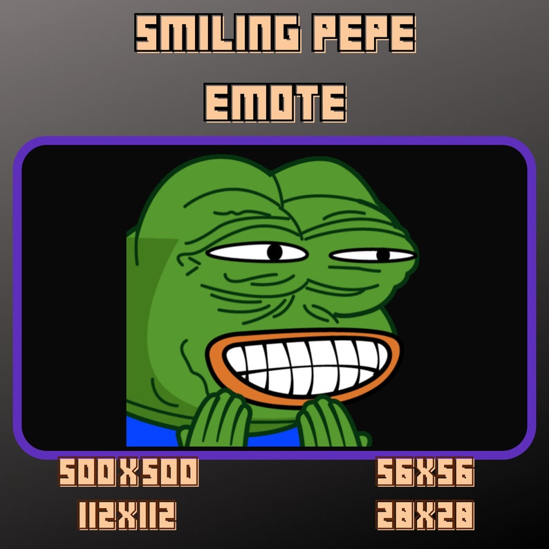 Animated Smiling Frog Emote / Sub Badge / Twitch / Digital / Discord ...