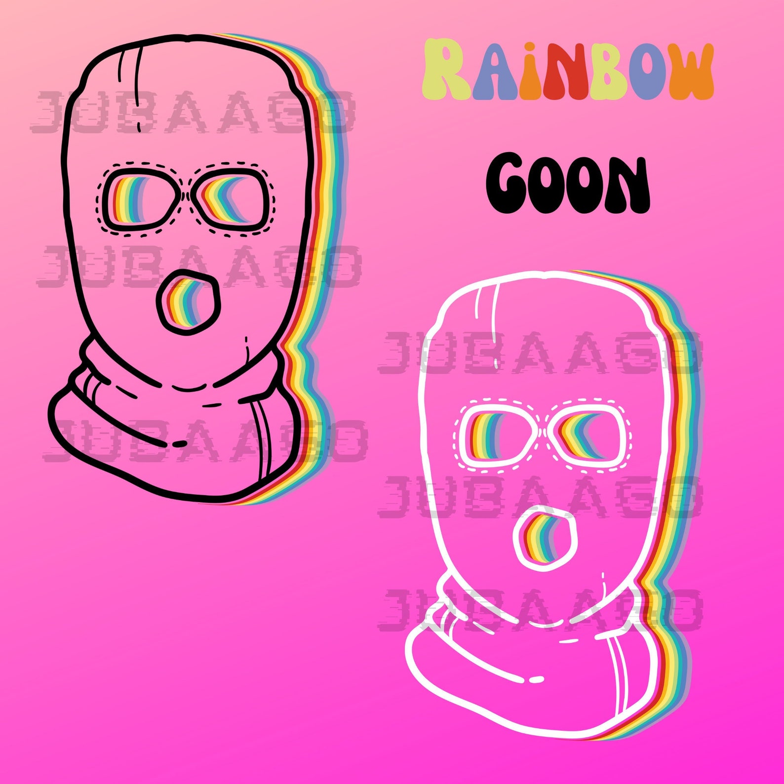 Rainbow Goon Mask SVG/PNG Goon Clipart Rainbow Designs Goon - Etsy ...