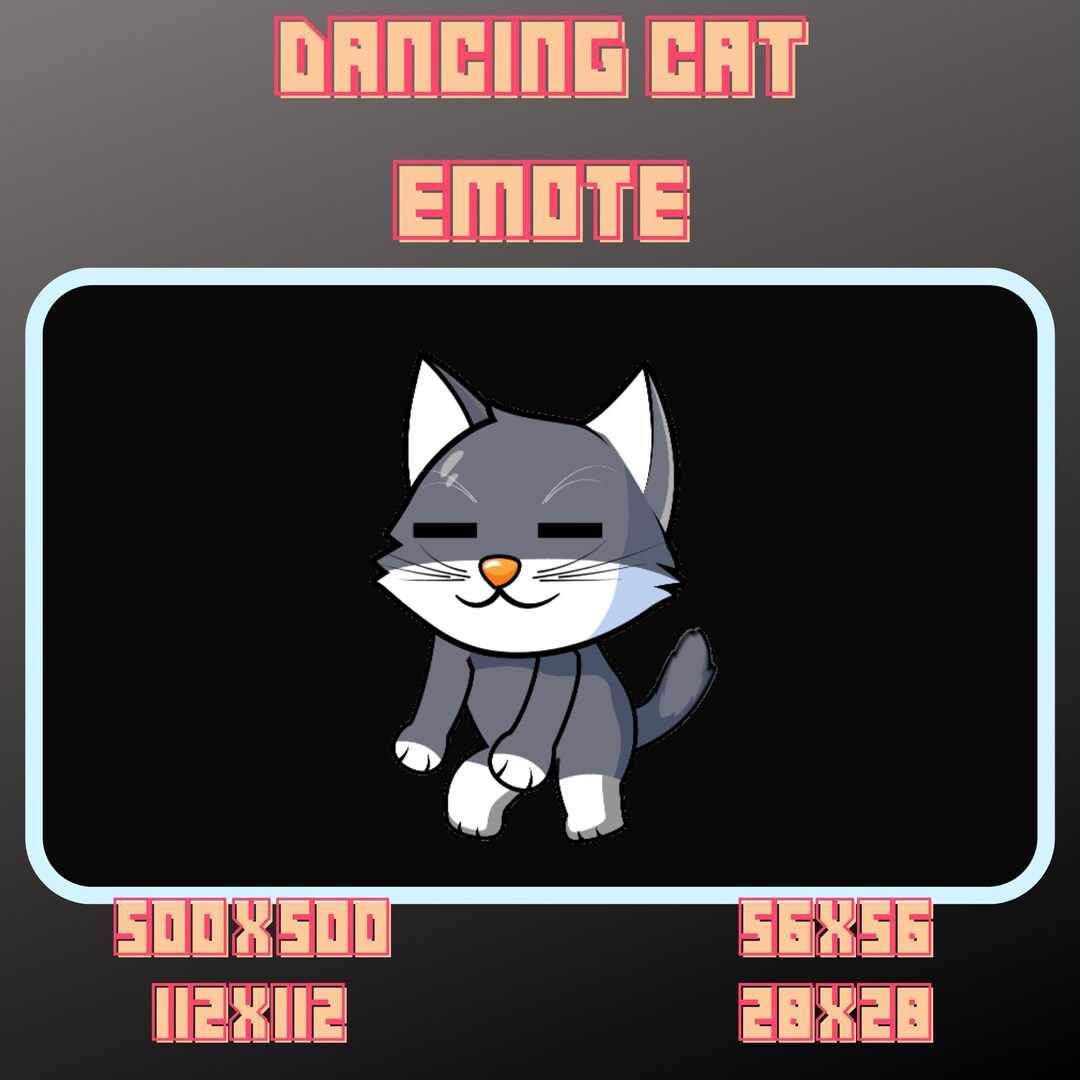 Animated Dancing Cat Emote / Sub Emotes / Twitch / Youtube / Discord ...