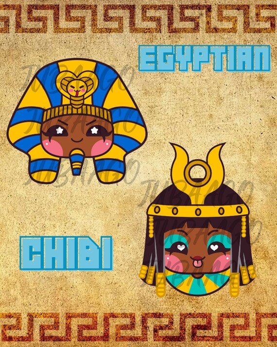Egyptian Kawaii PNG Chibi Egypt Ancient Egyptian Clipart | Etsy