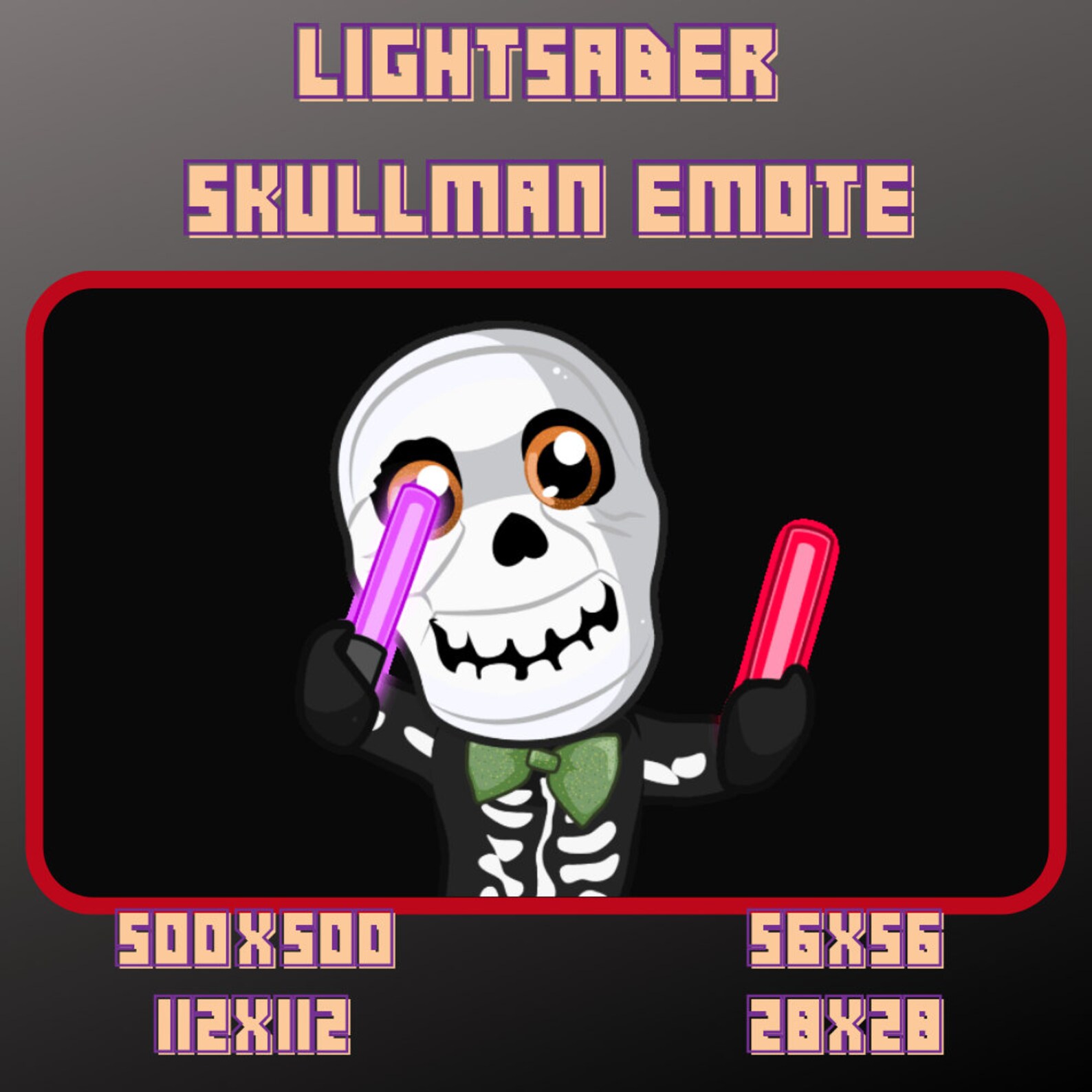 Lightsaber Skeleton Emote / Sub Emotes / Animated / Twitch / Youtube ...
