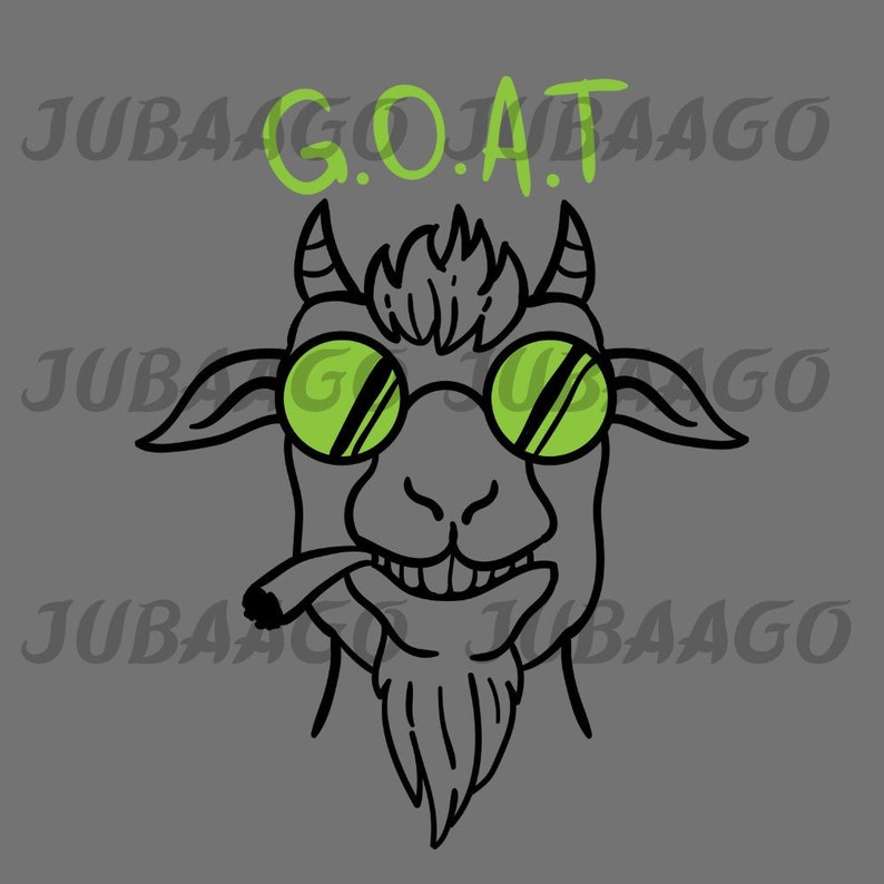G.O.A.T SVG/PNG / Goat Designs / Goat Graphics / Goat Illustration ...