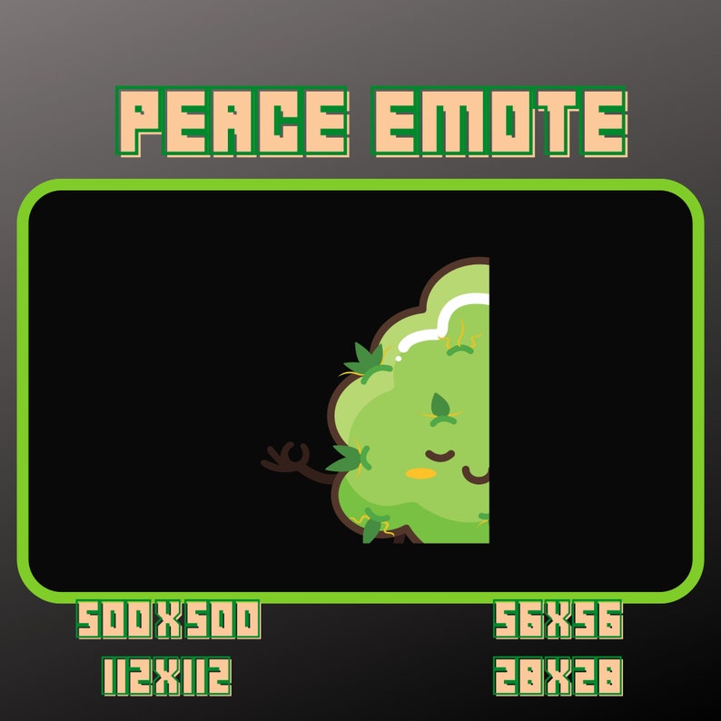 Animated Weed Peace Emote / Sub Emote / Twitch / Youtube / Discord ...