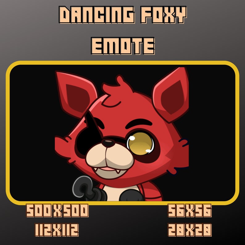 Animated Dancing FNAF Fox Emote / Sub Emote/ Twitch / Streamer ...