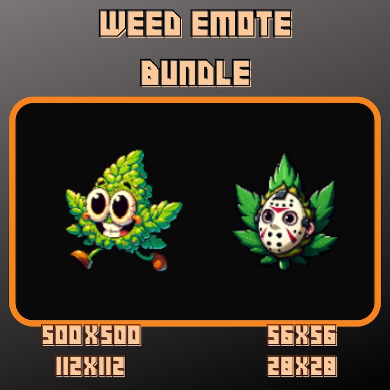 Animated Weed Emotes Bundle Sub Emote Twitch Discord Premade Emotes Bit Emote Emote