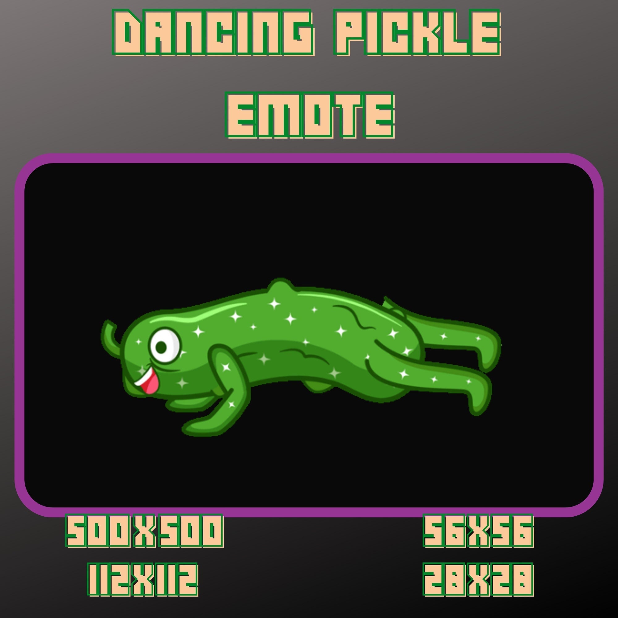 Animated Dancing Pickle Emote, Twitch, Discord, Sub Emote, Gamer, Bit ...