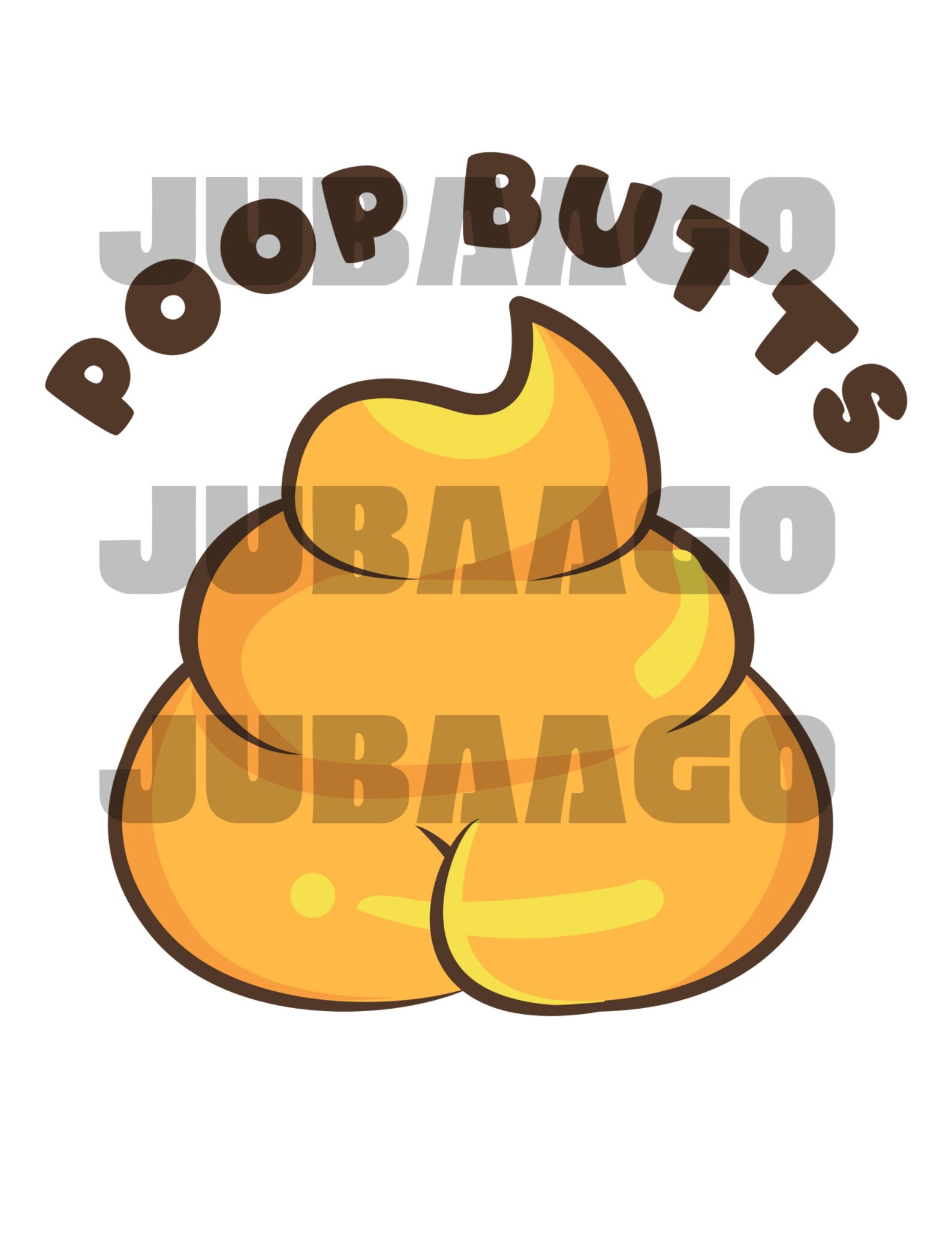 12 Kawaii Emoji PNG Funny Poop Clipart Cute Chibi Booty | Etsy