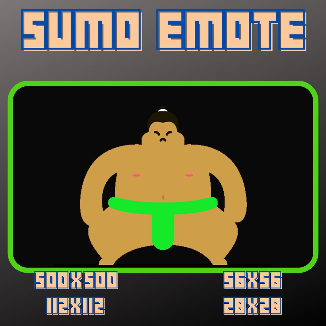 Animated Sumo Emote / Sub Emote / Twitch / Youtube / Discord / Sub ...