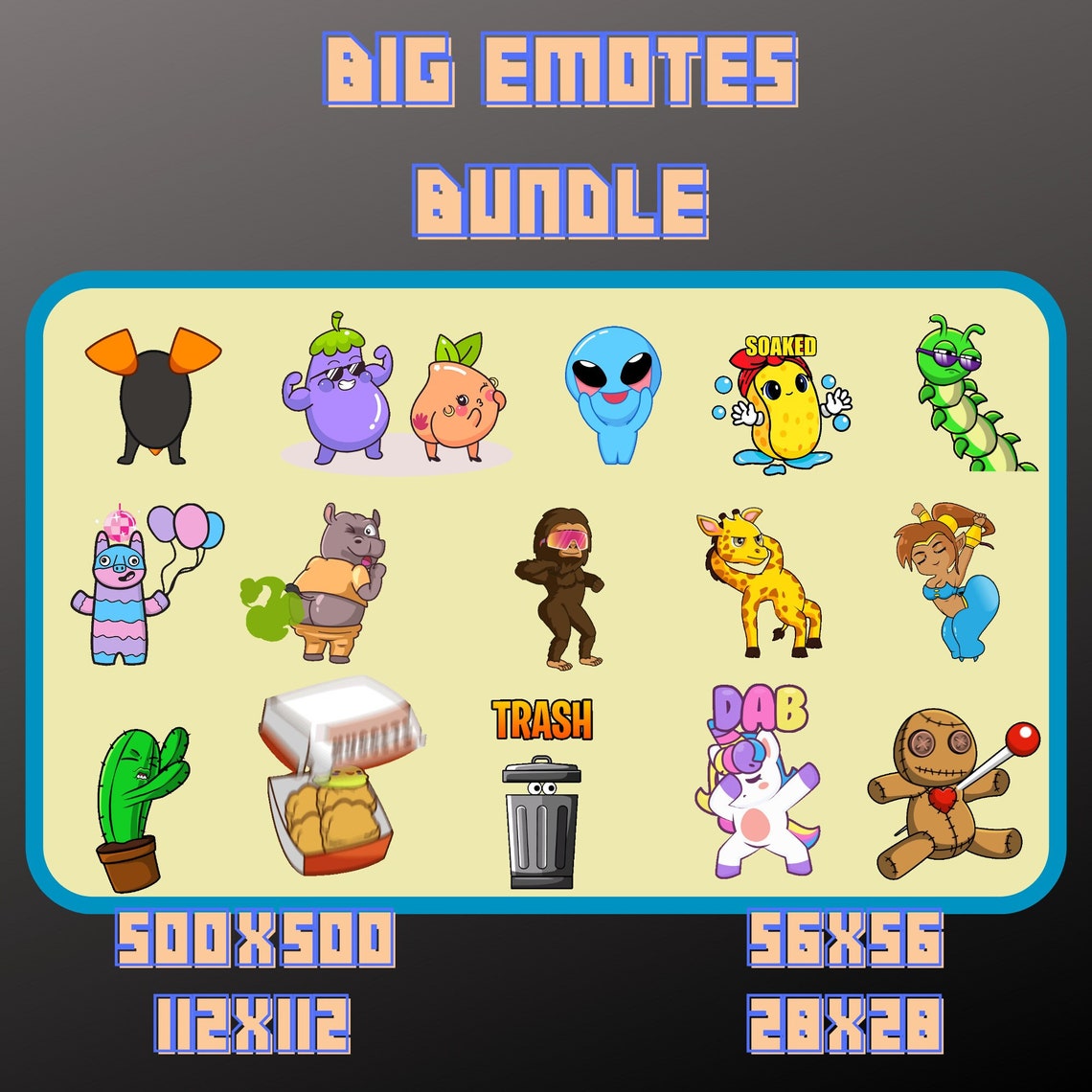 Big Animated Emotes Bundle / Sub Emote/ Twitch / Youtube / Discord ...