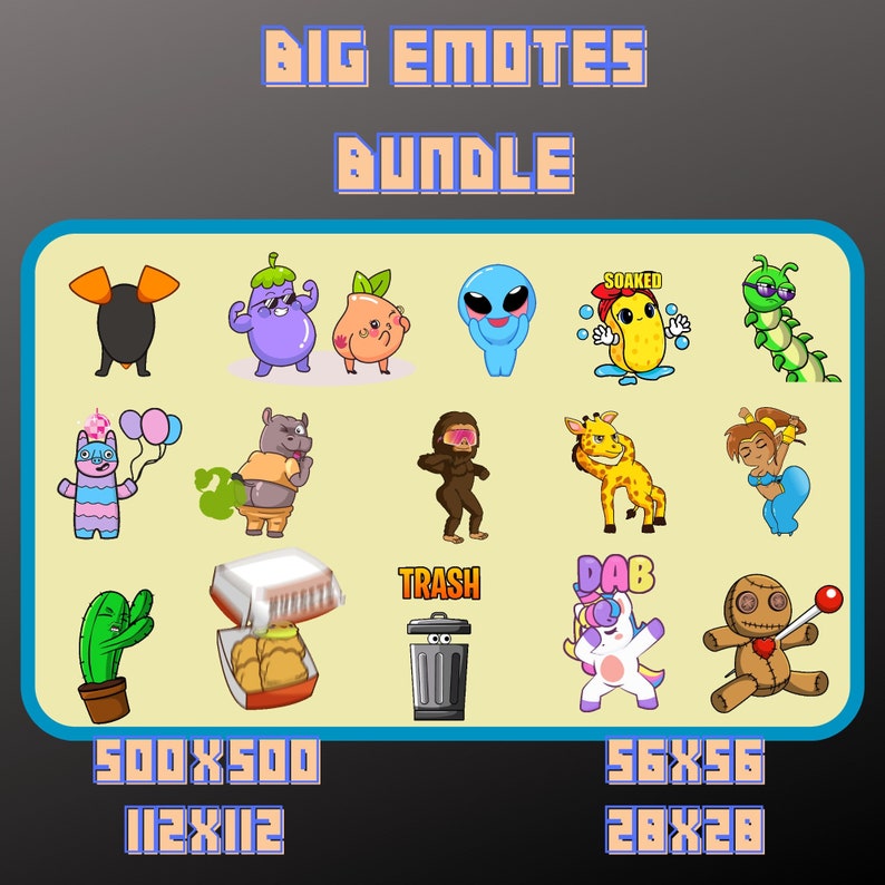 Big Animated Emotes Bundle / Sub Emote/ Twitch / Youtube / Discord ...