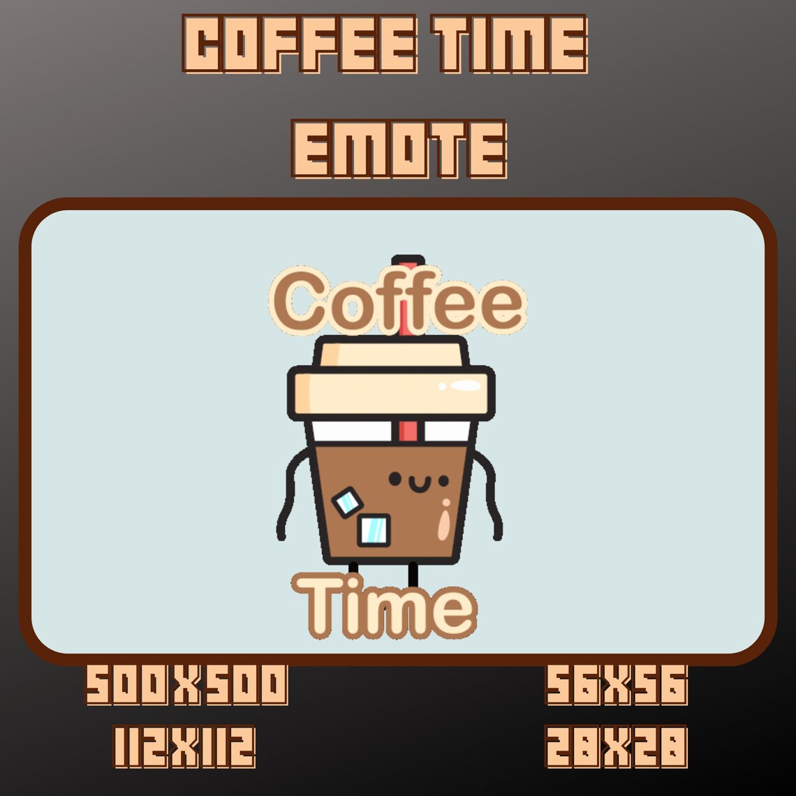 Animated Coffee Time Emote / Sub Emote / Twitch / Youtube / Discord ...