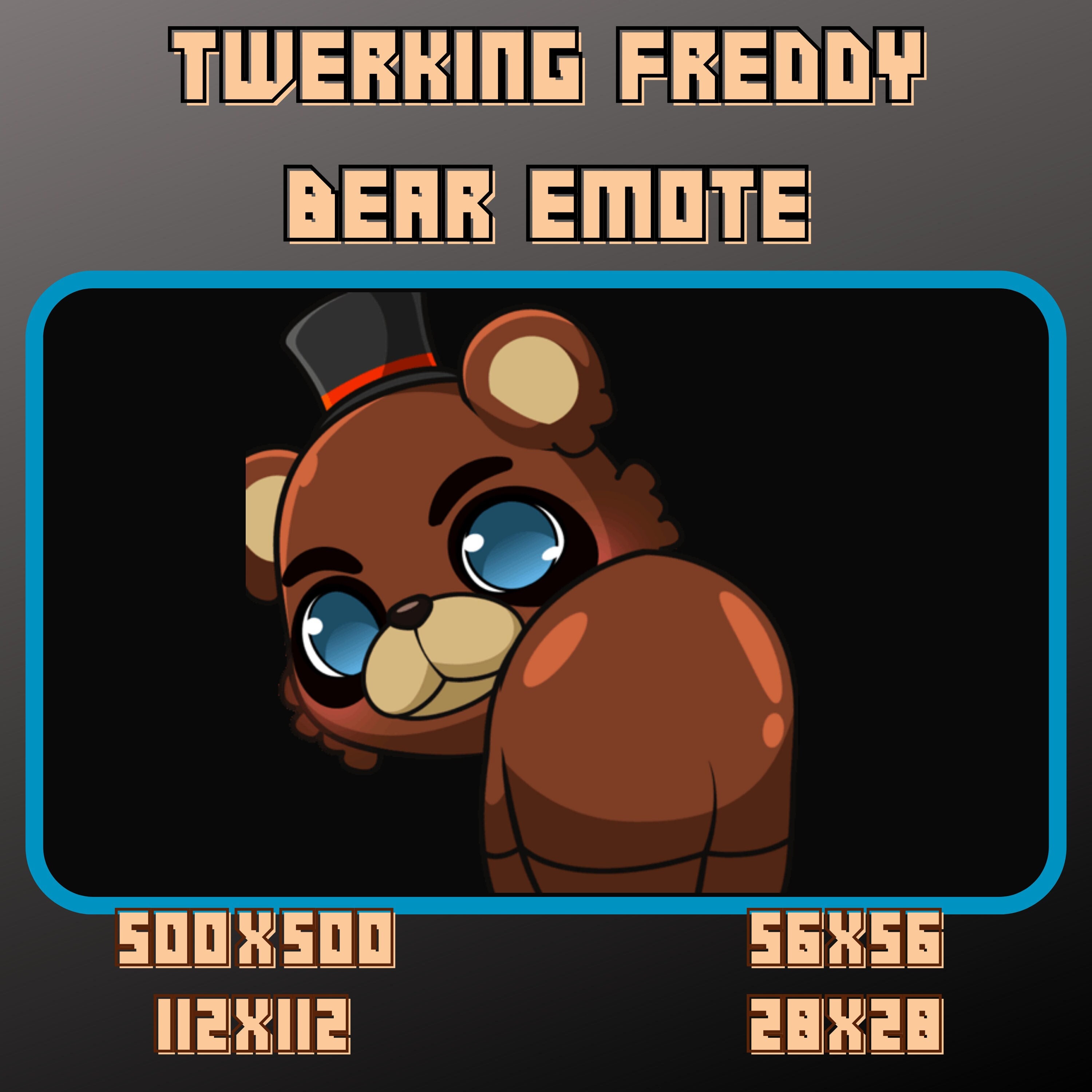 Animated Twerking FNAF Bear Emote / Sub Emote/ Twitch / Streamer ...