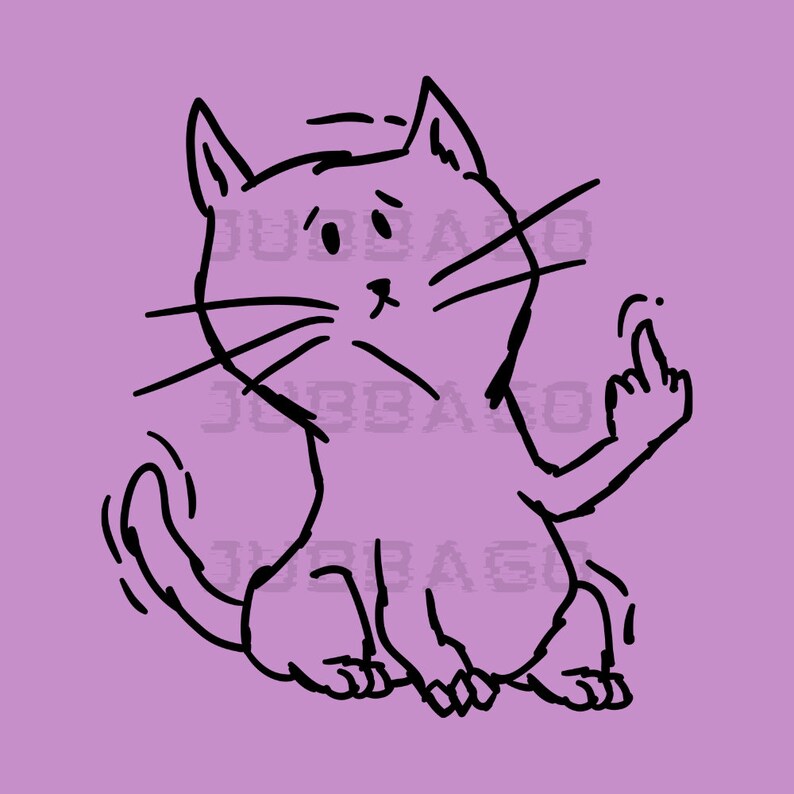 Middle Finger Cat SVG/PNG / Cat Designs / Cat Graphics / Cat ...