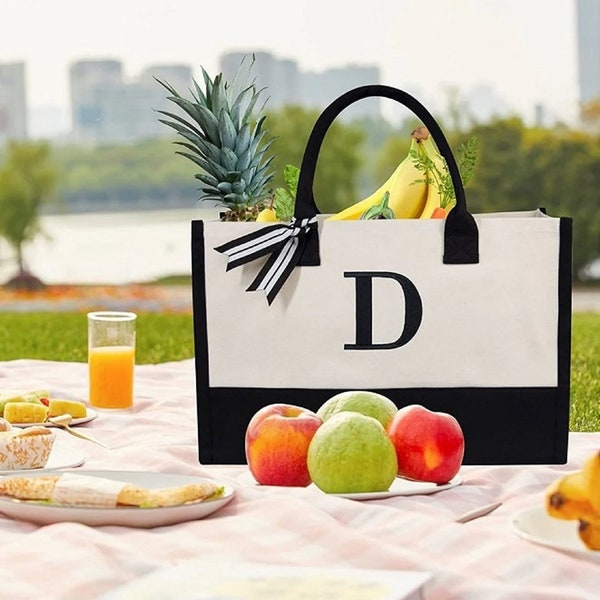 Monogram Tote Bag - Etsy