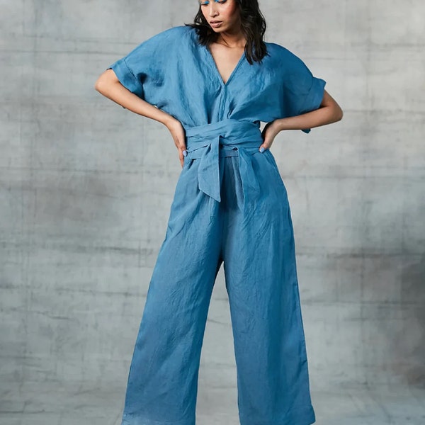 Linen Overalls - Etsy