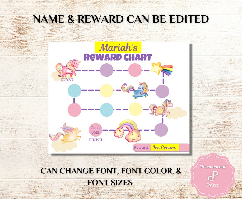 Editable Reward Chart Reward Chart Template Printable | Etsy