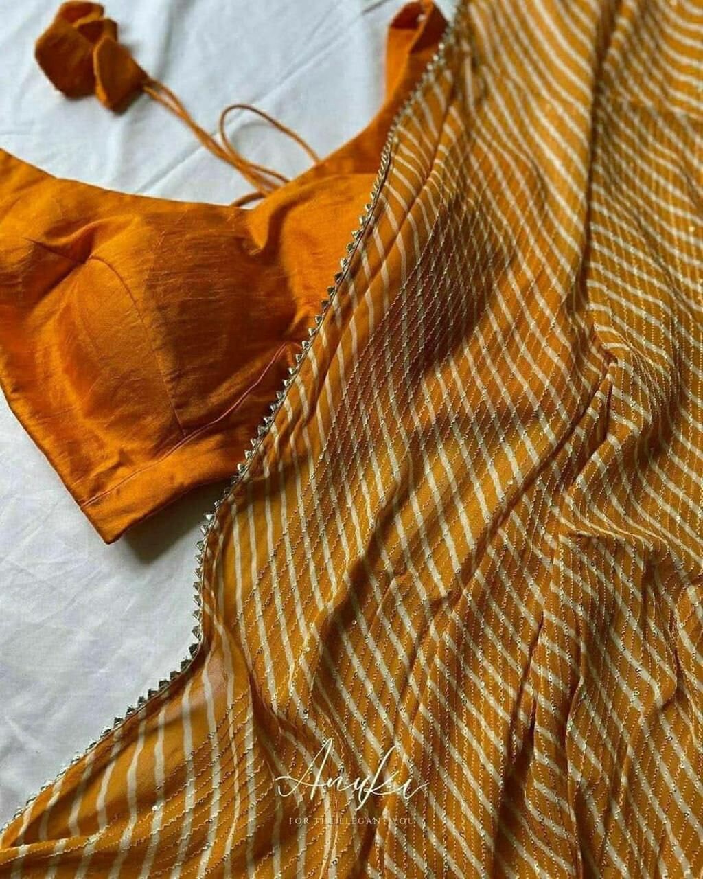 Jaipuri Leheriya Georgette Rainbow Saree All Over Bright - Etsy