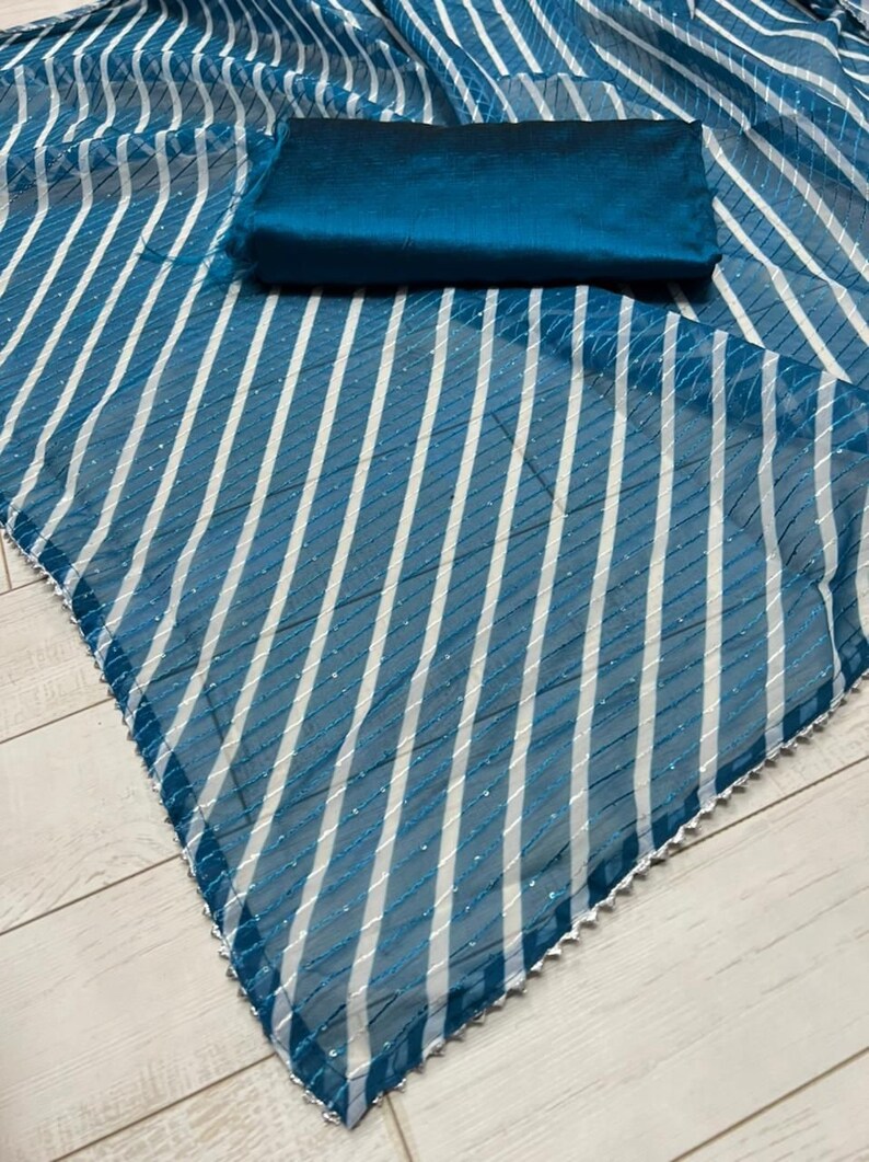 Jaipuri Leheriya Georgette Rainbow Saree All Over Bright - Etsy