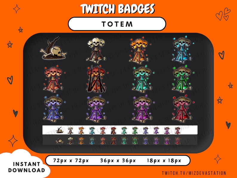 DBD Totem Twitch Subscriber & Bit Badges | Sub and Cheer | KICK Badges ...