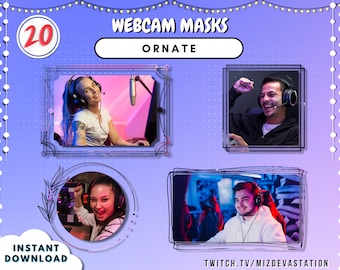 Circle Shape Webcam Mask Bundle | 14 STYLES | Designs | Made for ...