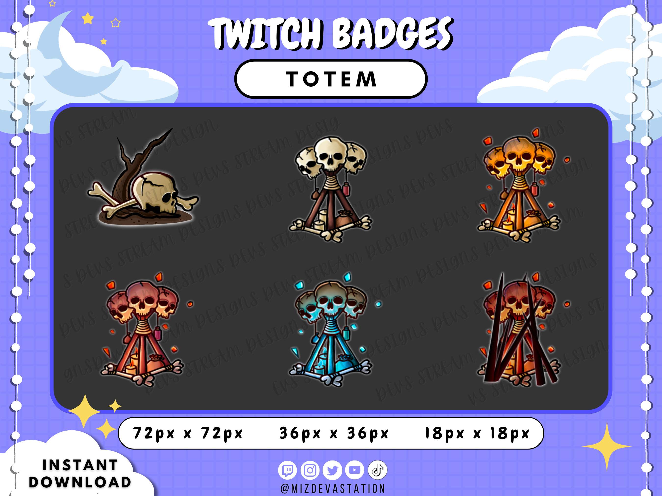 DBD Totem Twitch Suscriptor & Bit Badges / KICK / Dead by Daylight Sub ...