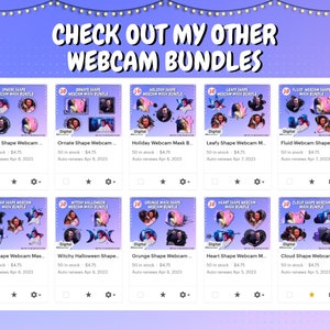 Ornate Shape Webcam Mask Bundle | 20 STYLES | Made for Streamers | OBS ...