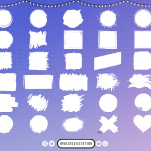 Grunge Shape Webcam Mask Big Bundle | 55 STYLES | Made for Streamers ...