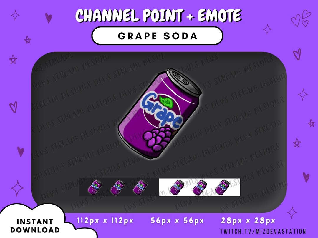 Grape Soda Pop Emote | Twitch Channel Point | KICK | Twitch | Discord ...