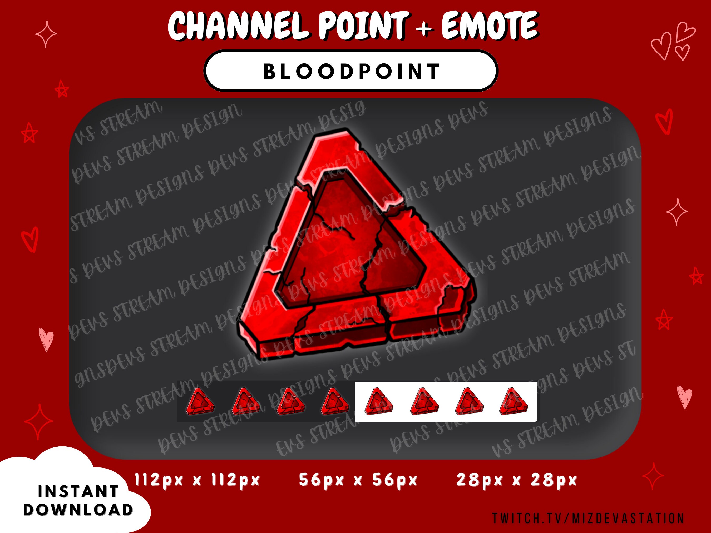 Bloodpoint Emote DBD Channel Point Twitch KICK Discord - Etsy Canada