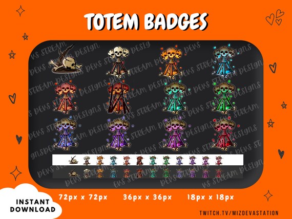 DBD Totem Twitch Subscriber & Bit Badges Sub and Cheer - Etsy