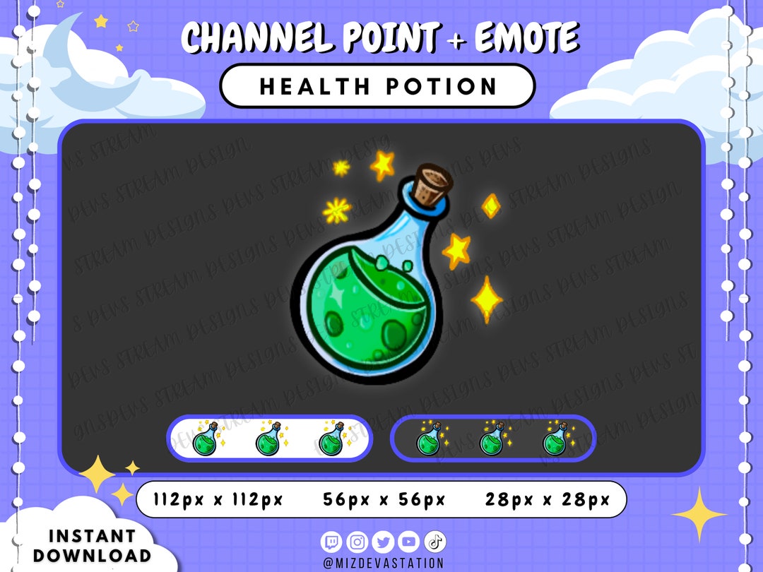 Health Potion Channel Point | DND Emote | KICK | Twitch | Discord - Etsy